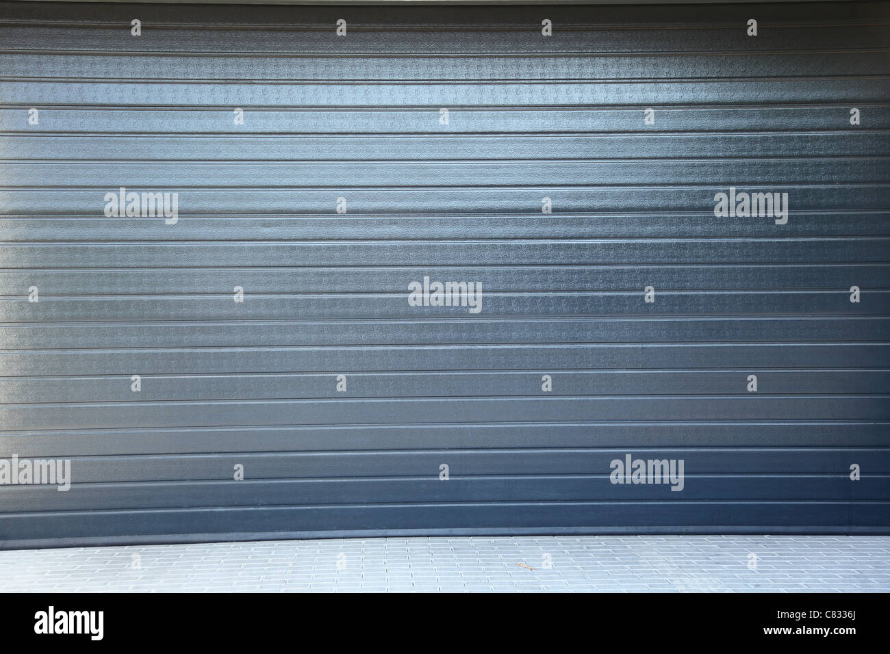 grey security roller door background texture Stock Photo - Alamy
