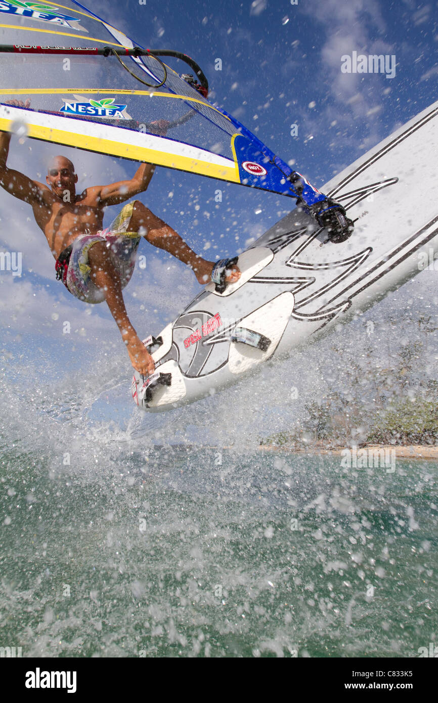Windsurfing in Maui USA Stock Photo - Alamy