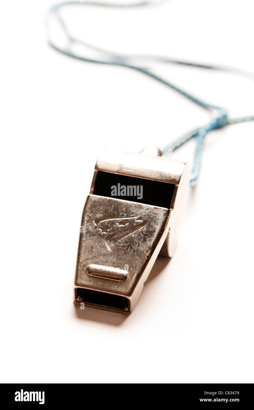 metal referee whistle Stock Photo - Alamy