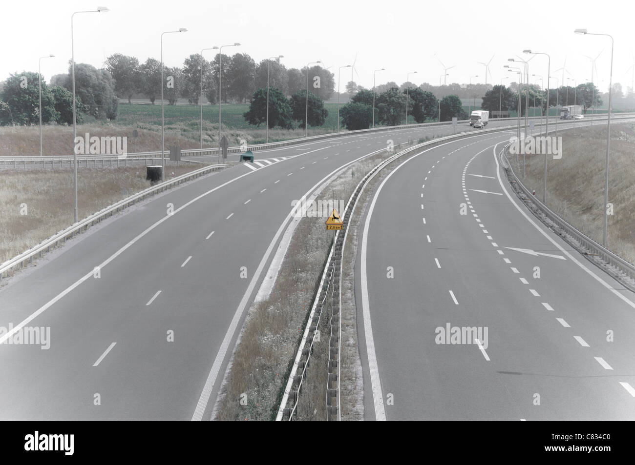 empty asphalt highway Stock Photo - Alamy