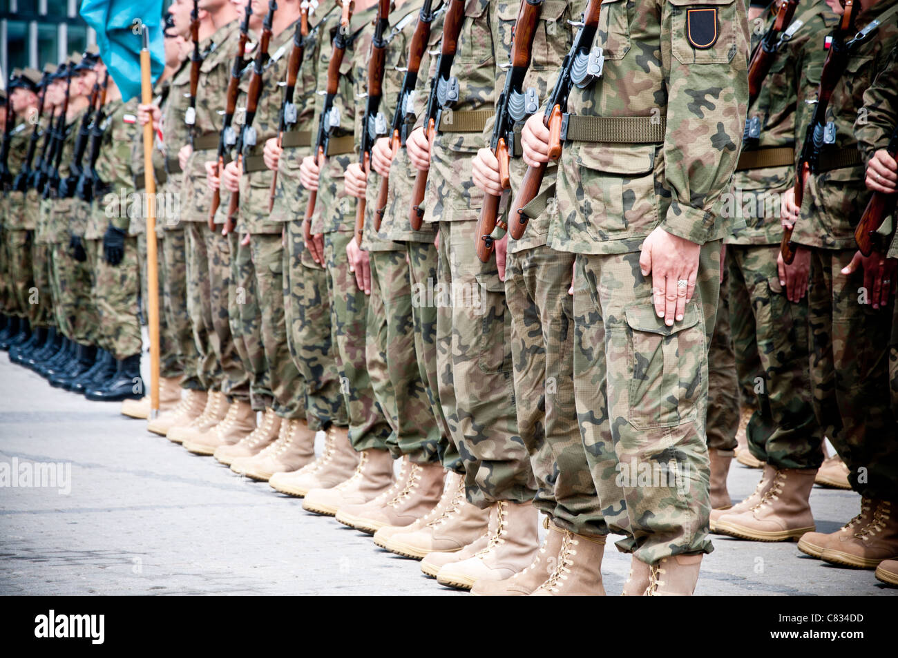 soldiers during the drill on the square Stock Photo - Alamy