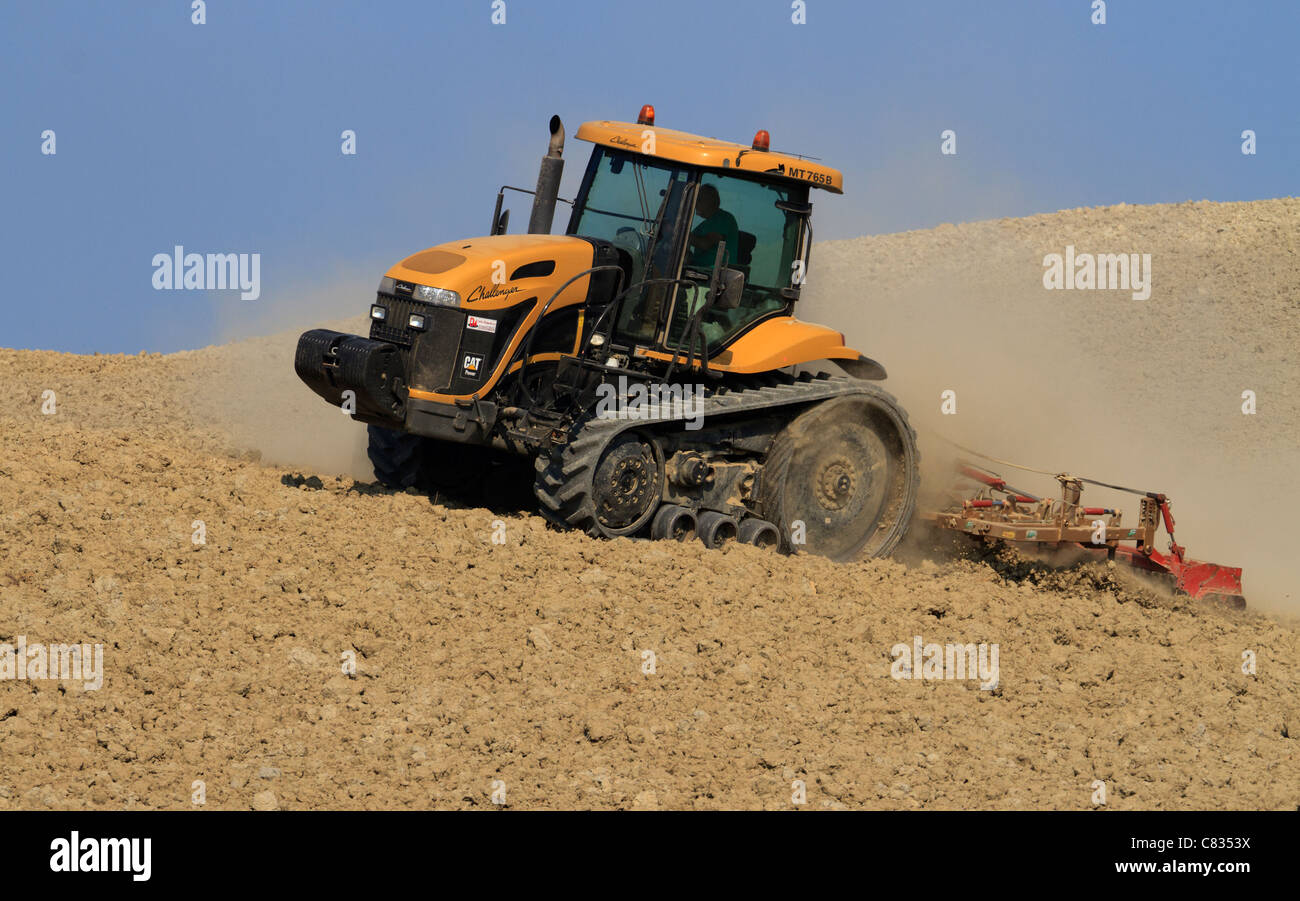 Tractor in Tuscany, Italy Stock Photo - Alamy