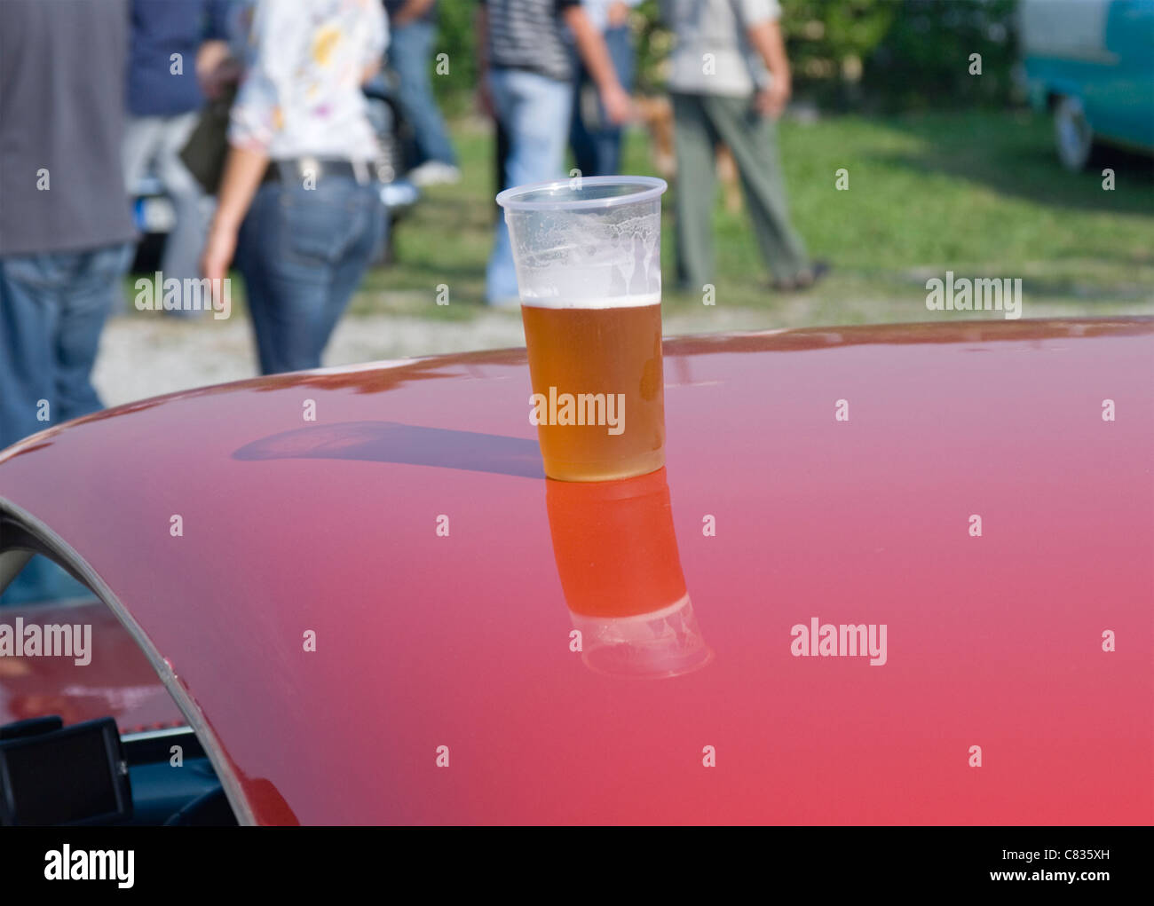 beer on car roof Stock Photo - Alamy
