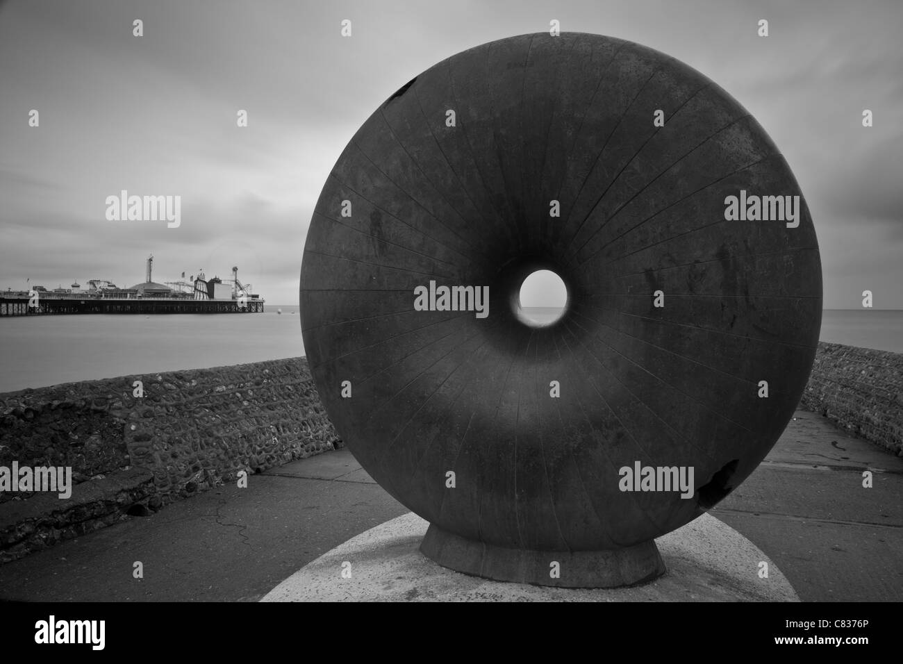 Brighton afloat sculpture Black and White Stock Photos & Images - Alamy