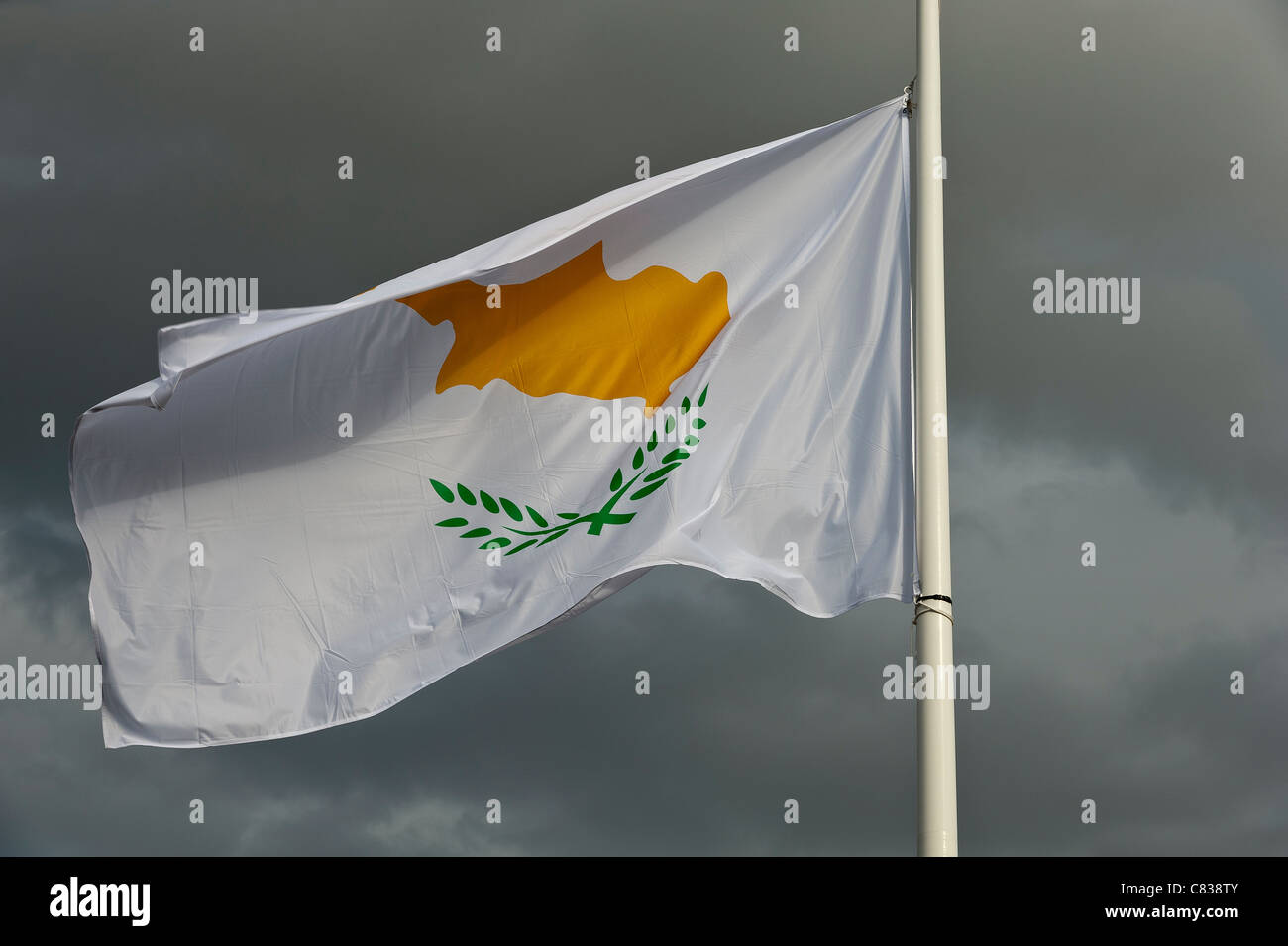 Cyprus flag pole hi-res stock photography and images - Alamy