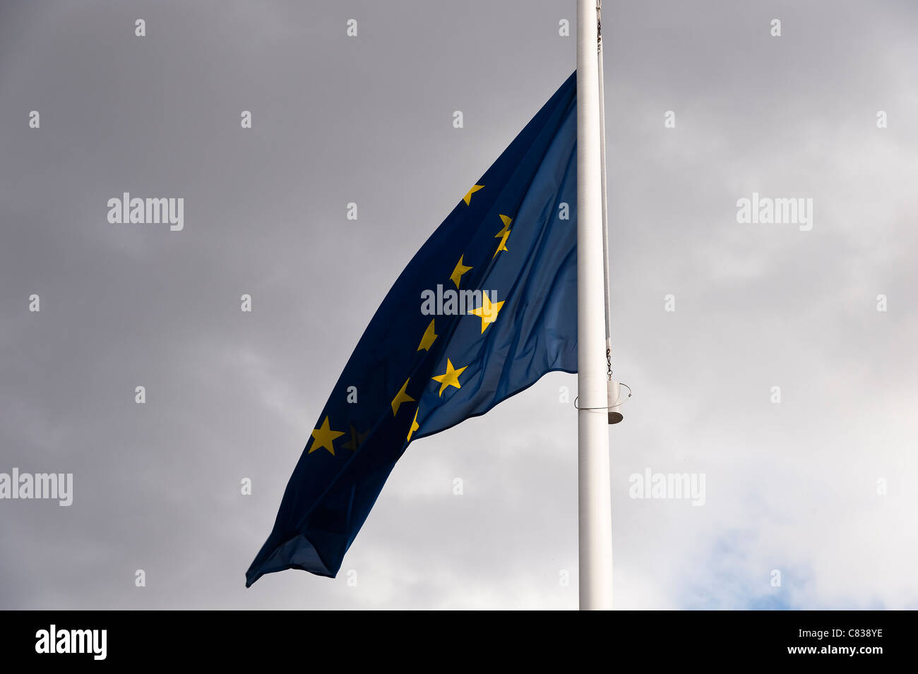 the European flag Tangled Stock Photo - Alamy