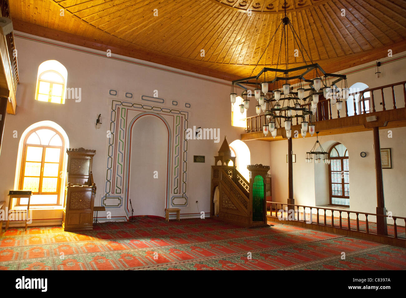 Interior of the Babadag mosque, Romania Stock Photo - Alamy