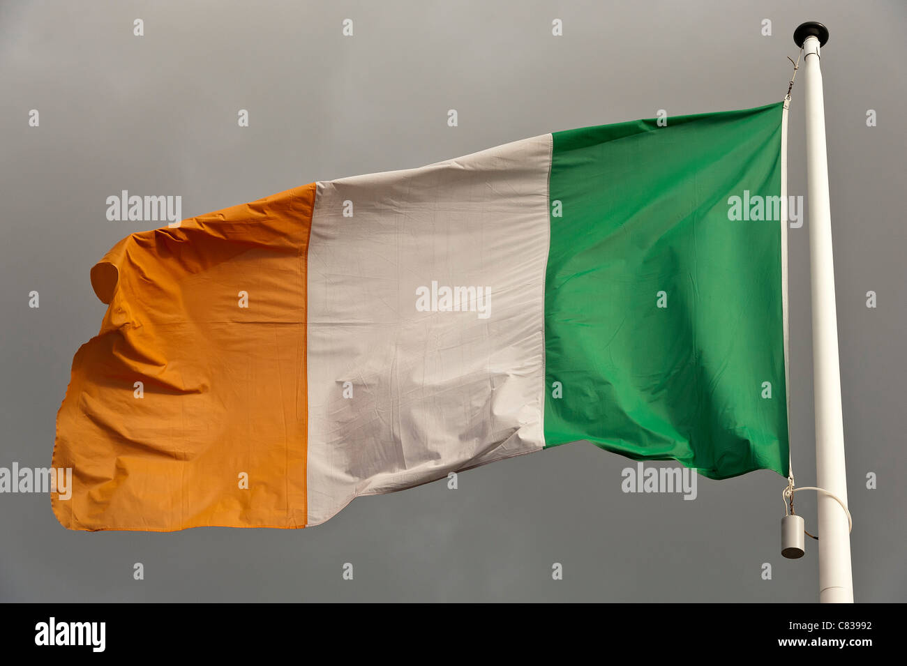 Irish flag flying hi-res stock photography and images - Alamy