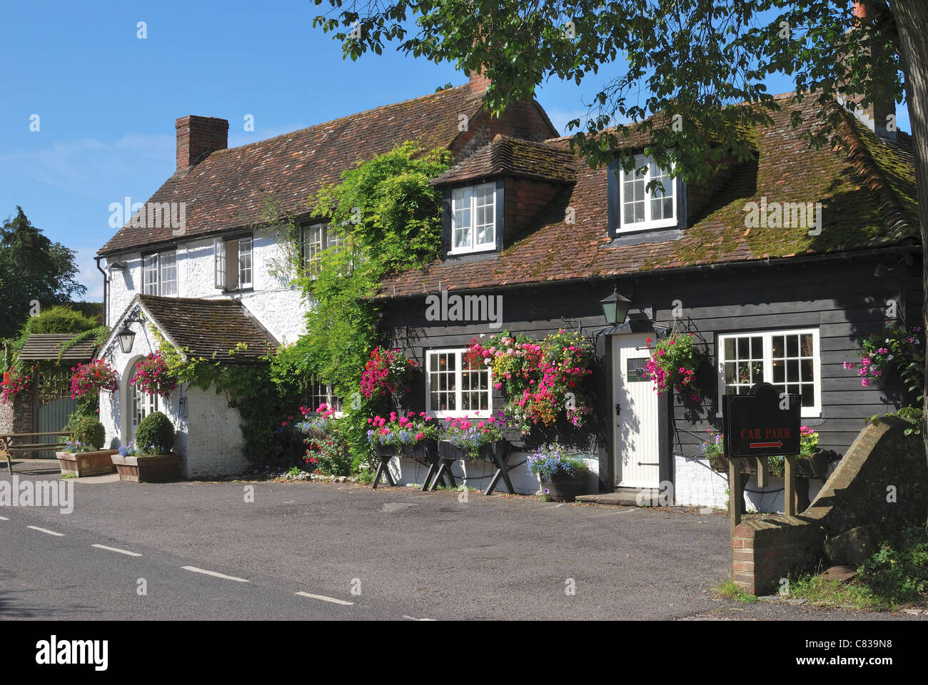 Typical English country public house. The George Inn. Eartham. Near ...