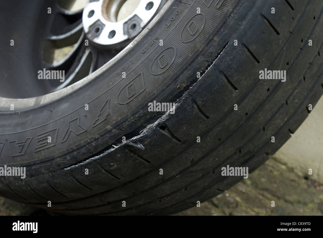 Tyre damage hi-res stock photography and images - Alamy