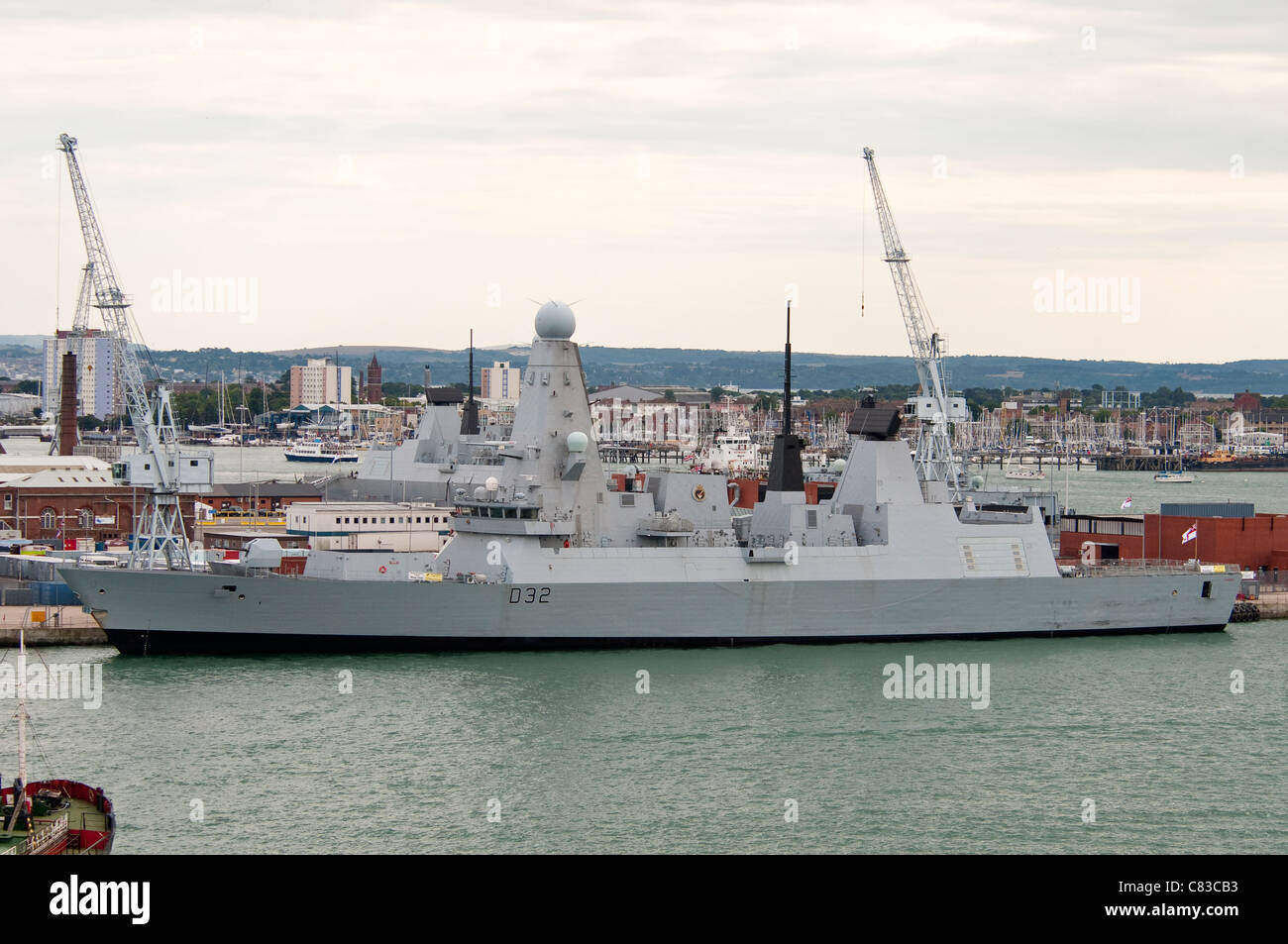 HMS Daring Type 45 Destroyer in Portsmouth Dockyard Stock Photo - Alamy