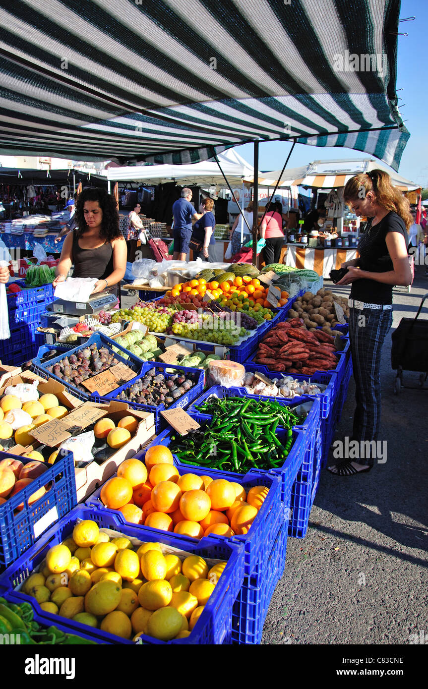Fruit and vegetable stalls, Bonavista Sunday Market, Bonavista, nr ...