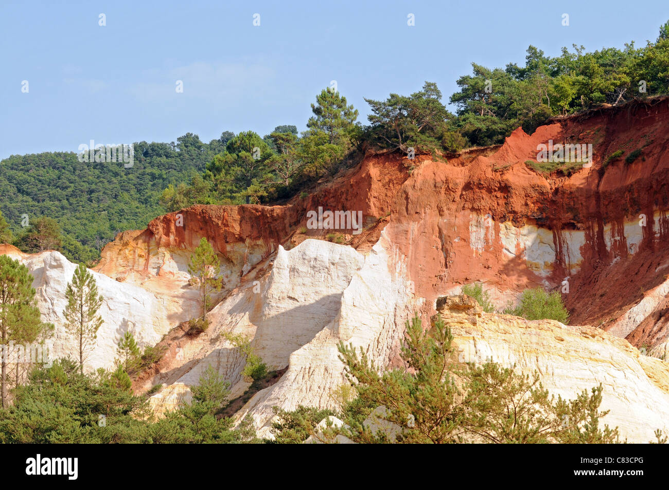Former ochre quarry near Rustrel town so called French Colorado ...