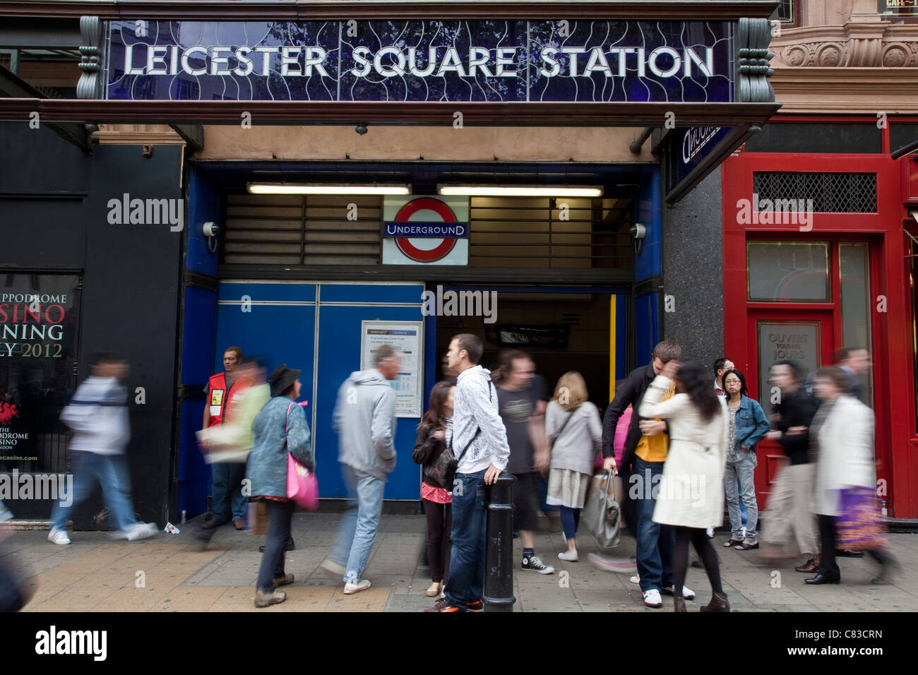 Leicester Square underground station, London, England Stock Photo - Alamy