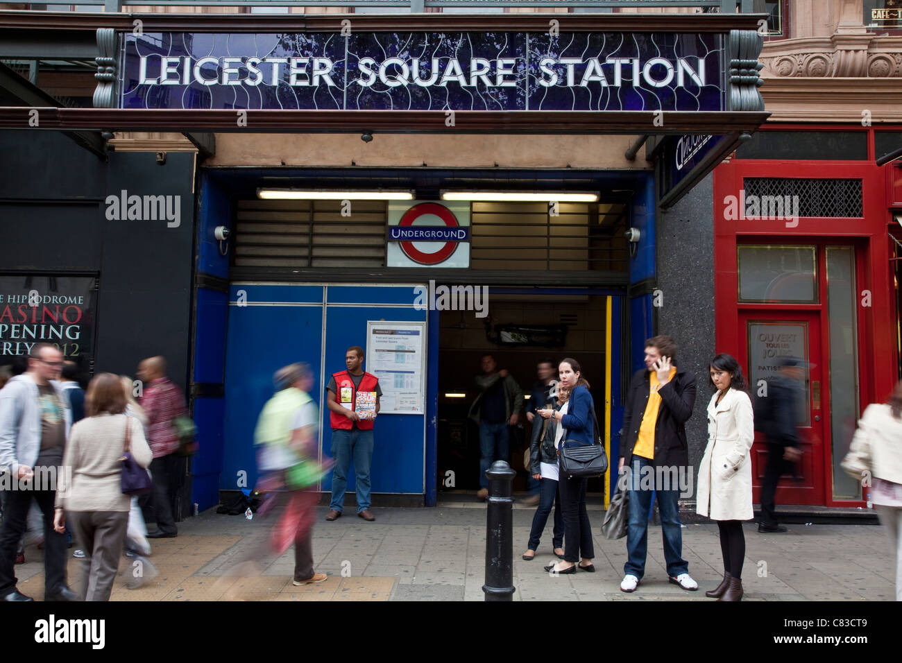 Leicester Square underground station, London, England Stock Photo - Alamy