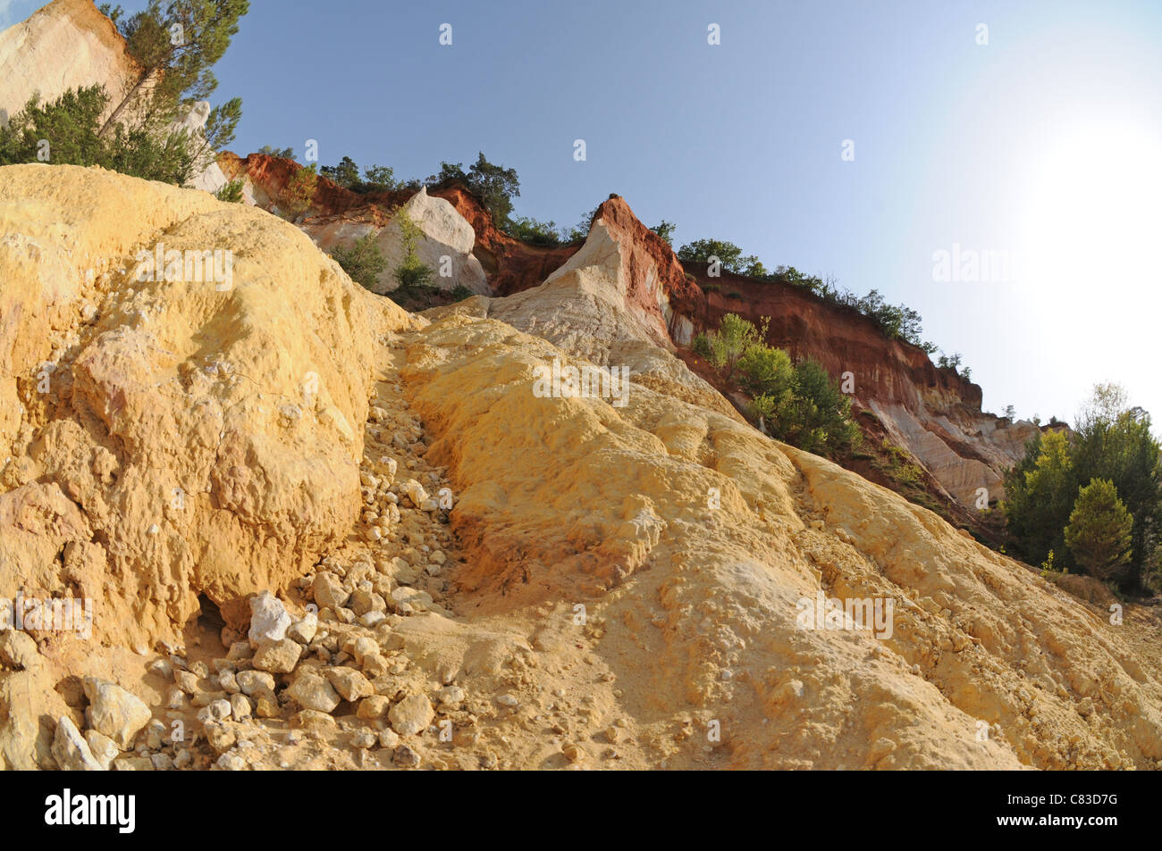 Former ochre quarry near Rustrel town so called French Colorado ...