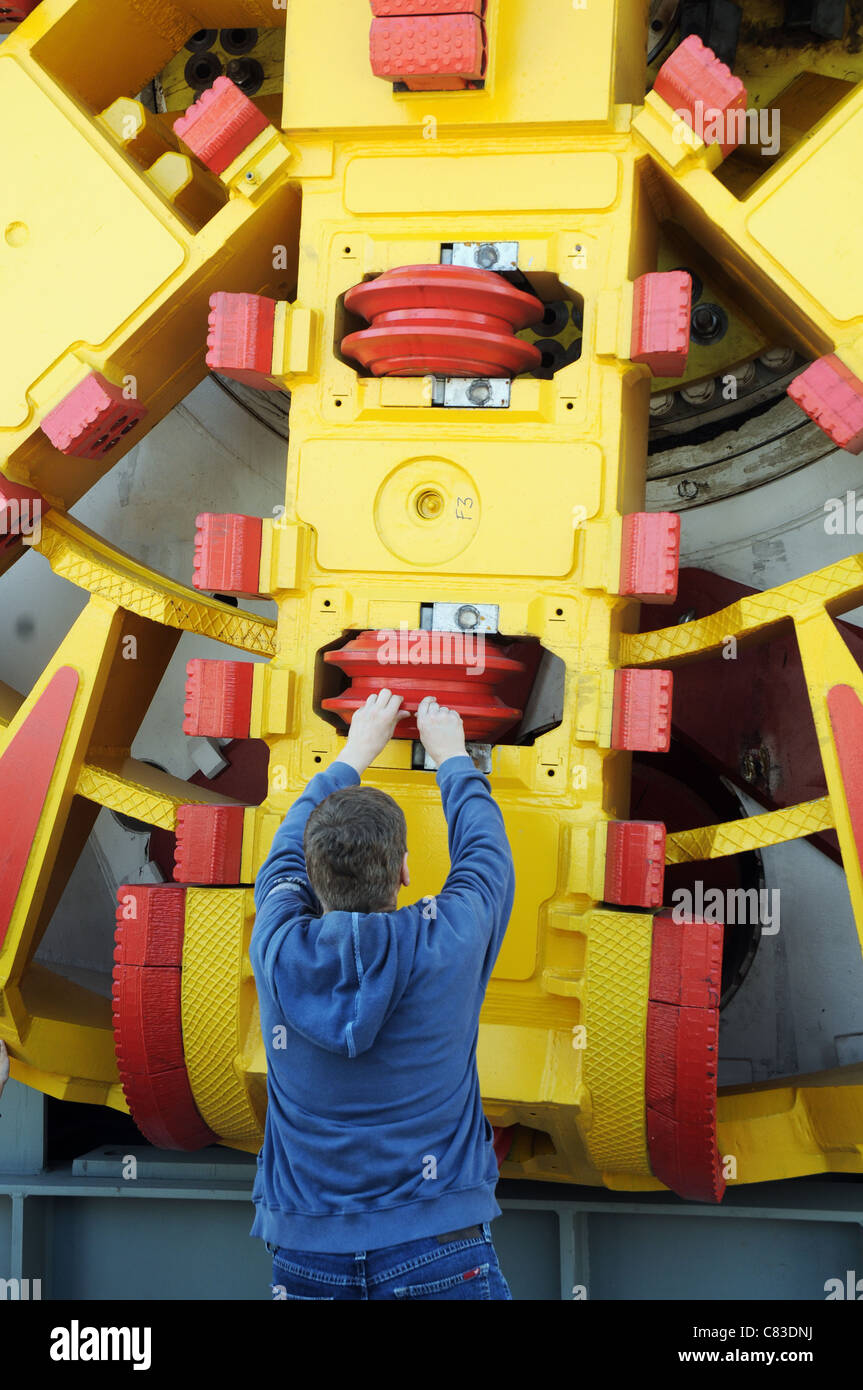 TBM - tunnel boring machine also called "mole" during presentation in ...
