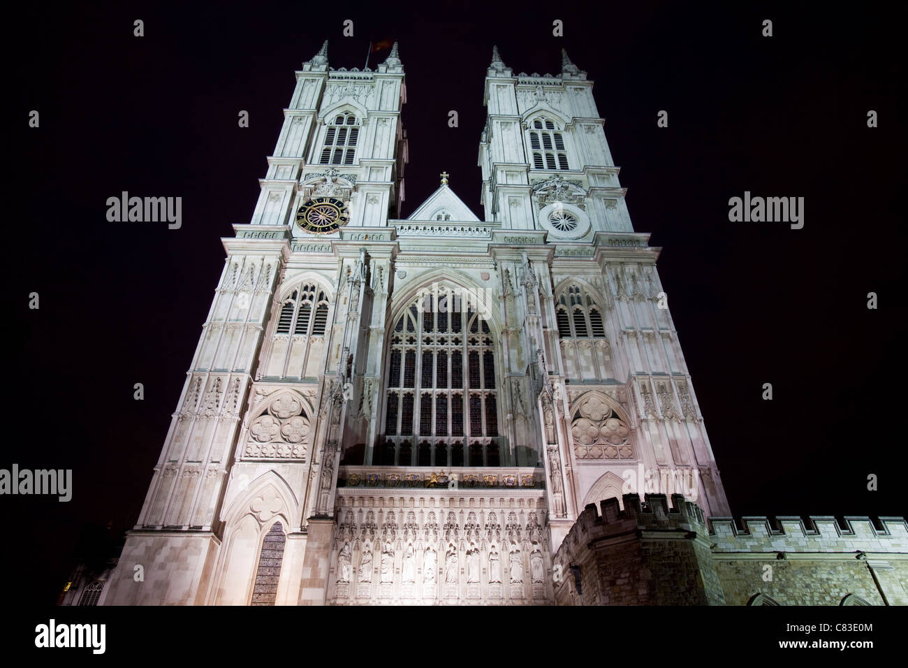 Westminster Abbey at night, London, England Stock Photo - Alamy