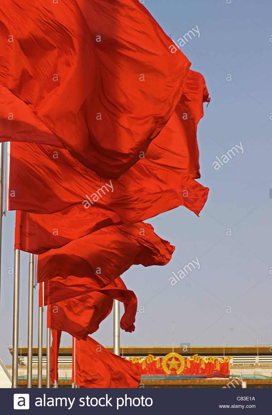 Red Flags Waving Stock Photos & Red Flags Waving Stock Images - Alamy