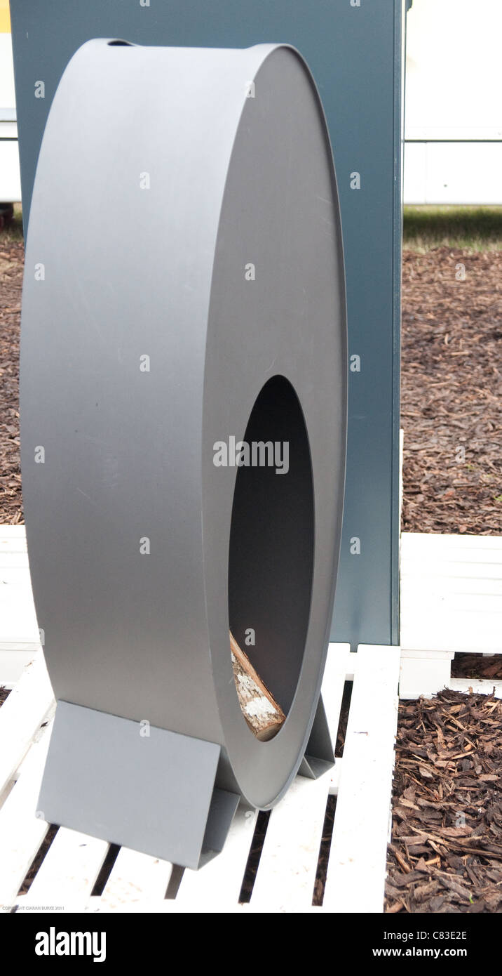 OVAL WOOD STOVE FOR OUTDOOR USE BY DIK GEURTS Stock Photo - Alamy