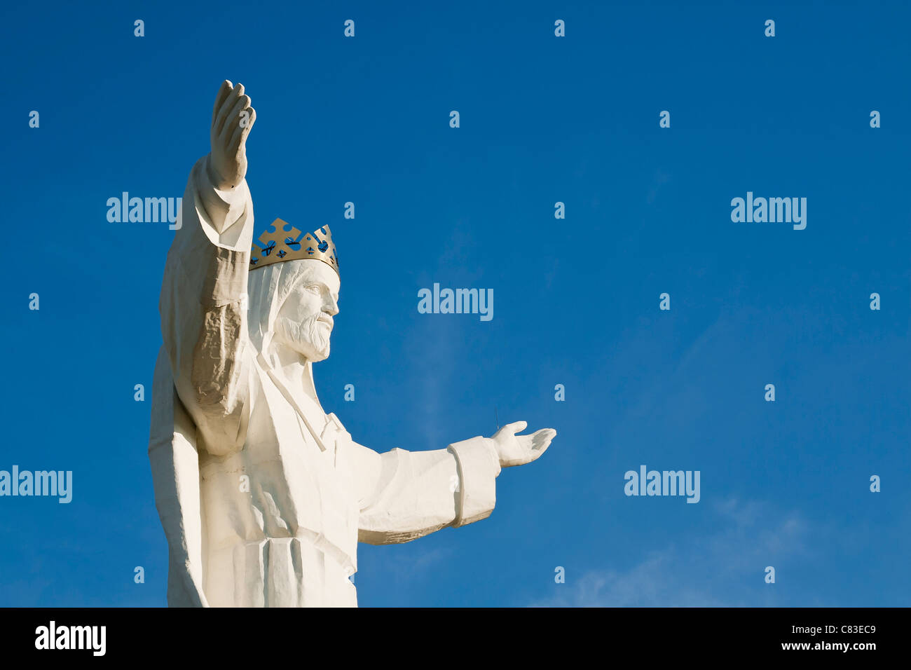 A huge statue of Christ the King, with a height 36 meters is one of the ...