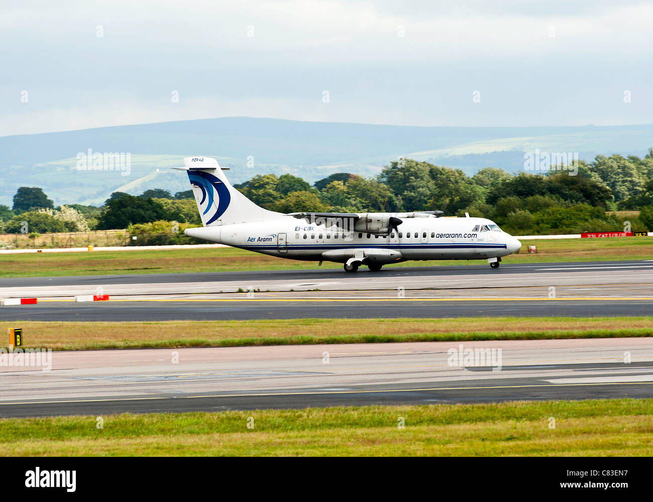 Airplane plane atr 42 turboprop hi-res stock photography and images - Alamy