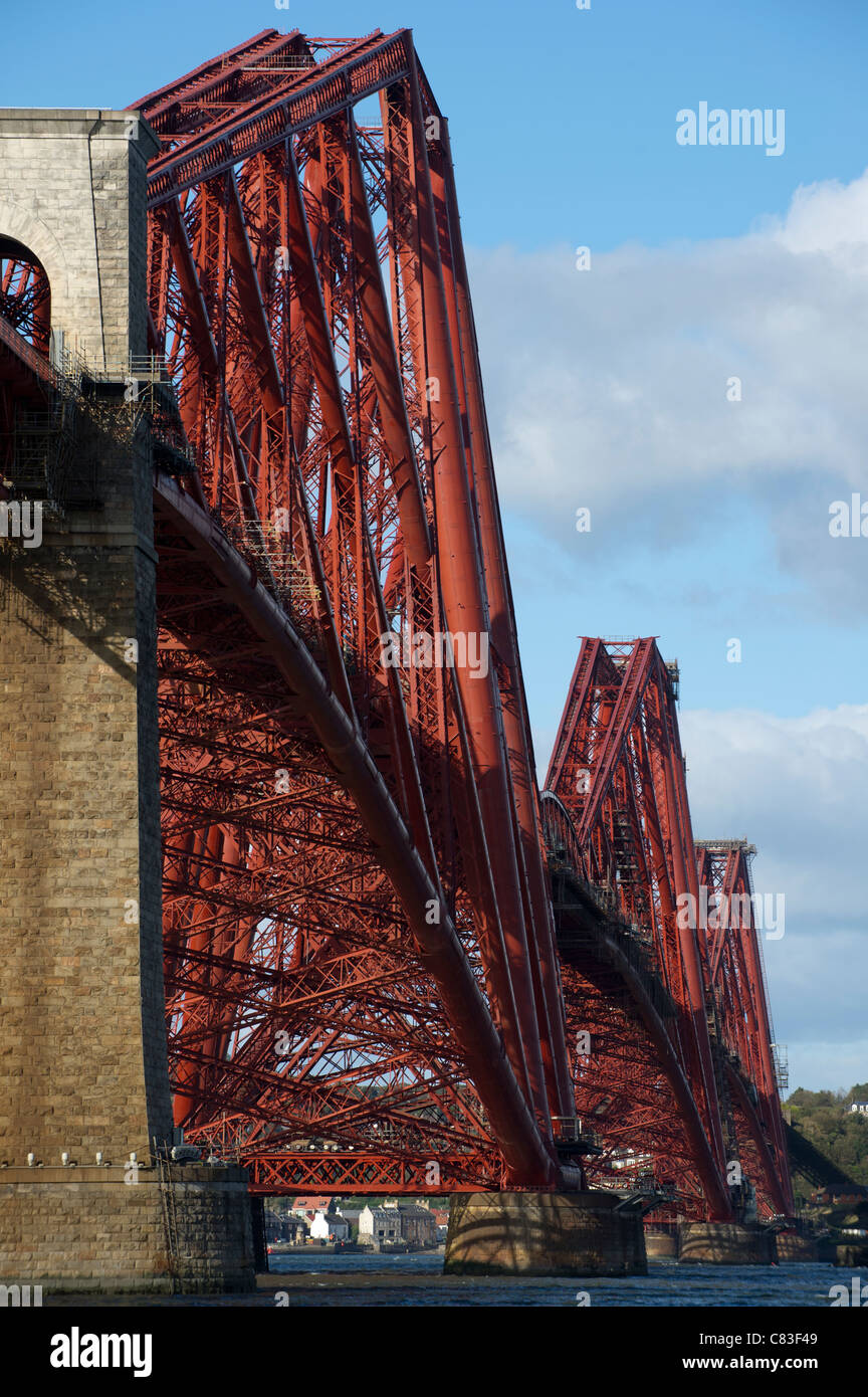 The Forth Rail Bridge spanning the Forth Estuary between East Lothian ...