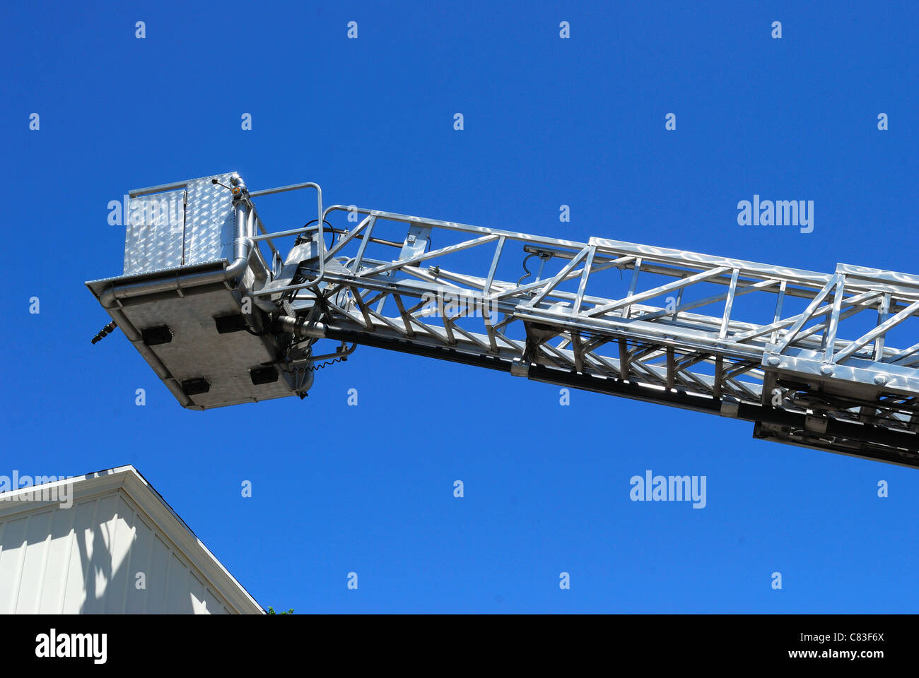 Fire engines respond to possible fire in food store Stock Photo - Alamy