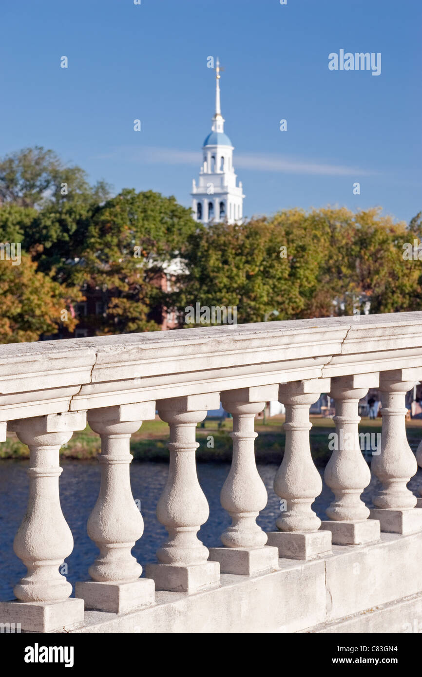 John W. Weeks Pedestrian Bridge and distant Church Spire, Cambridge ...