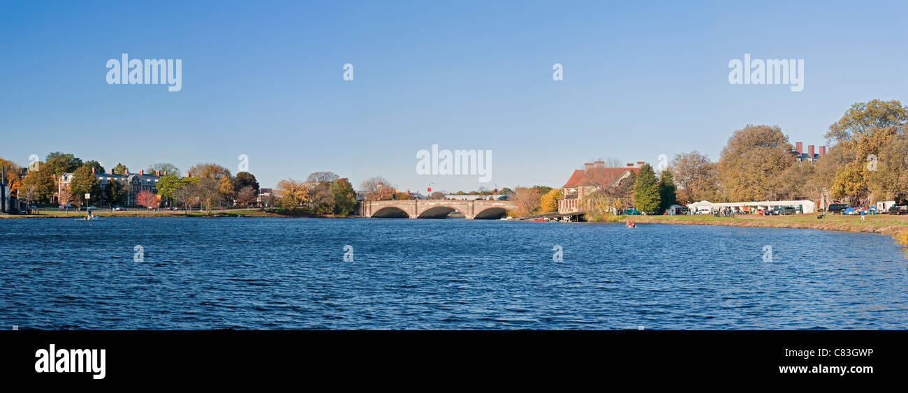 Larz Anderson Bridge with Charles River Boat Race (Panorama), Cambridge ...