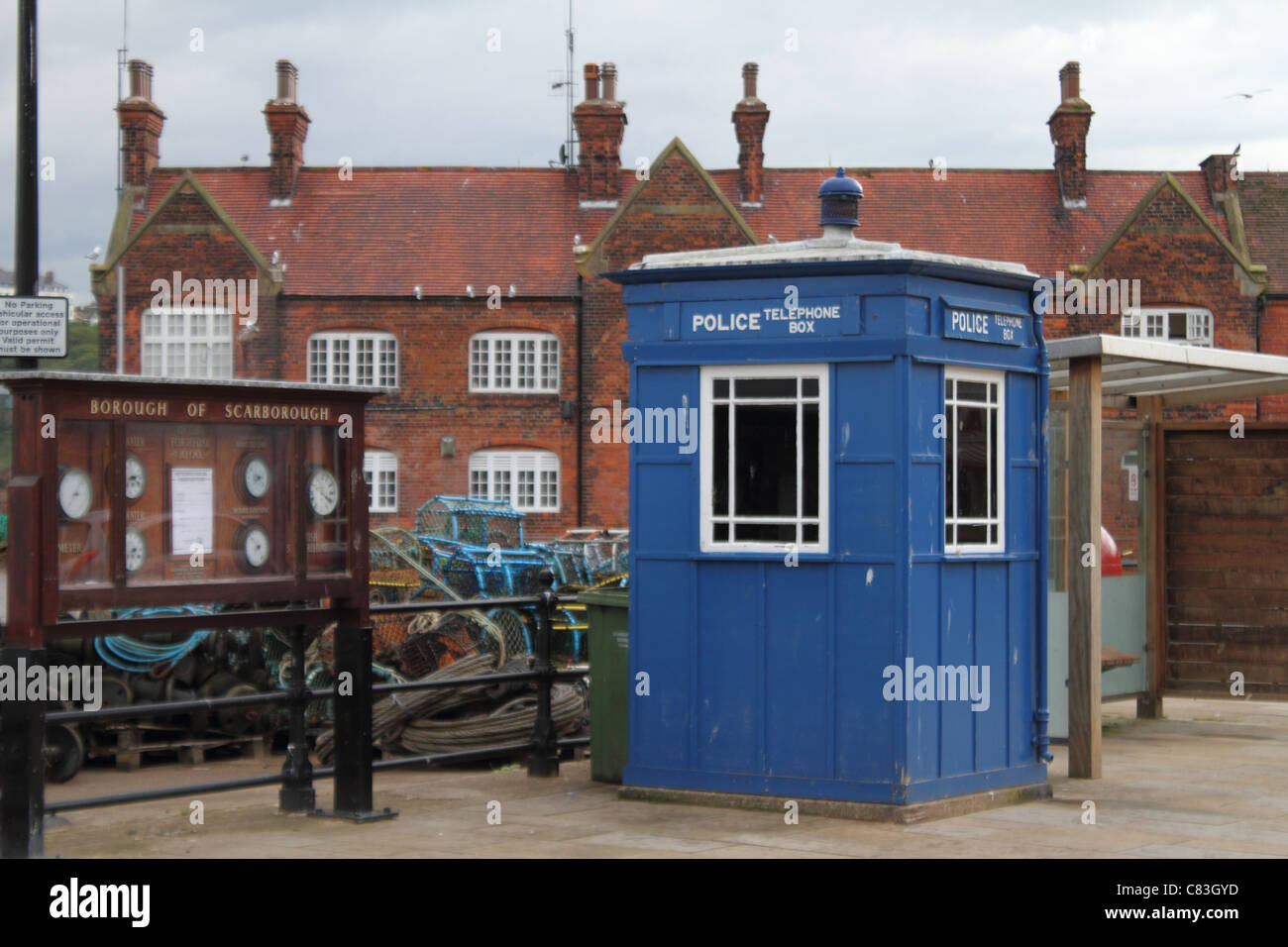 police telephone box tardis blue Stock Photo - Alamy