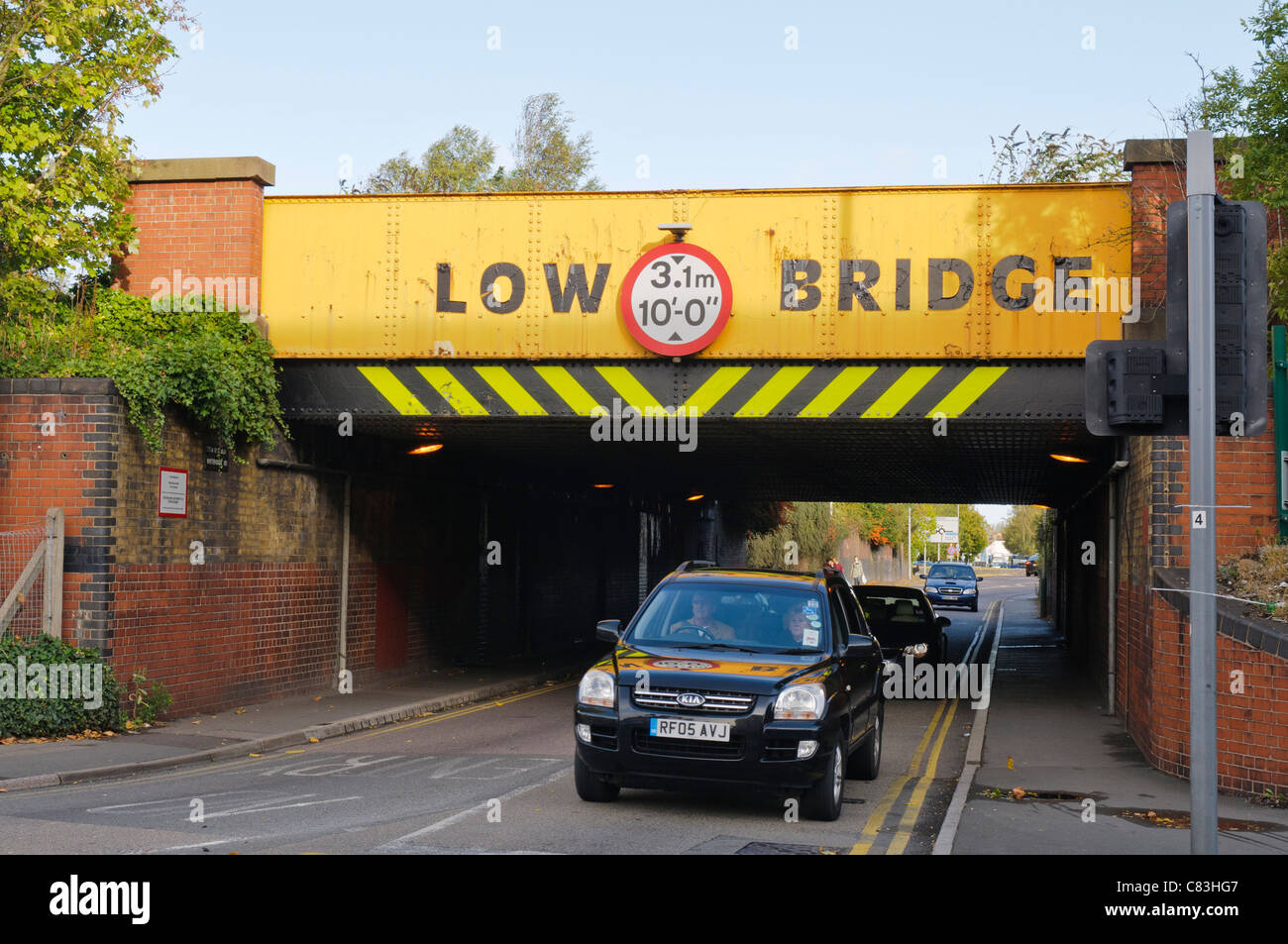 Low railway bridge warning signs hi-res stock photography and images ...