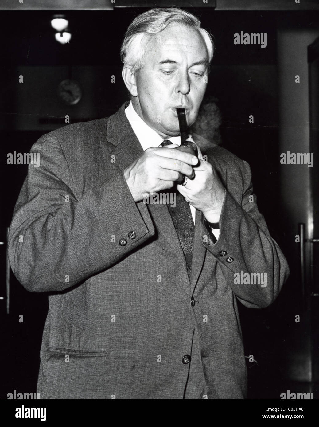HAROLD WILSON (1916-1995) as British Labour Prime Minister in 1975 ...