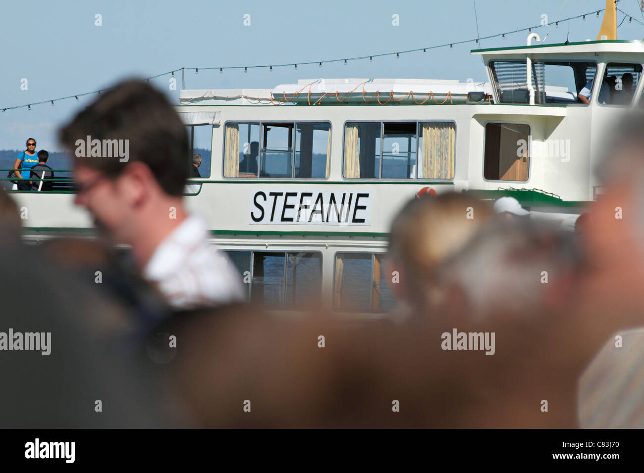 Chiemsee Ferry Boat Stefanie, Chiemsee Chiemgau Upper Bavaria Germany ...