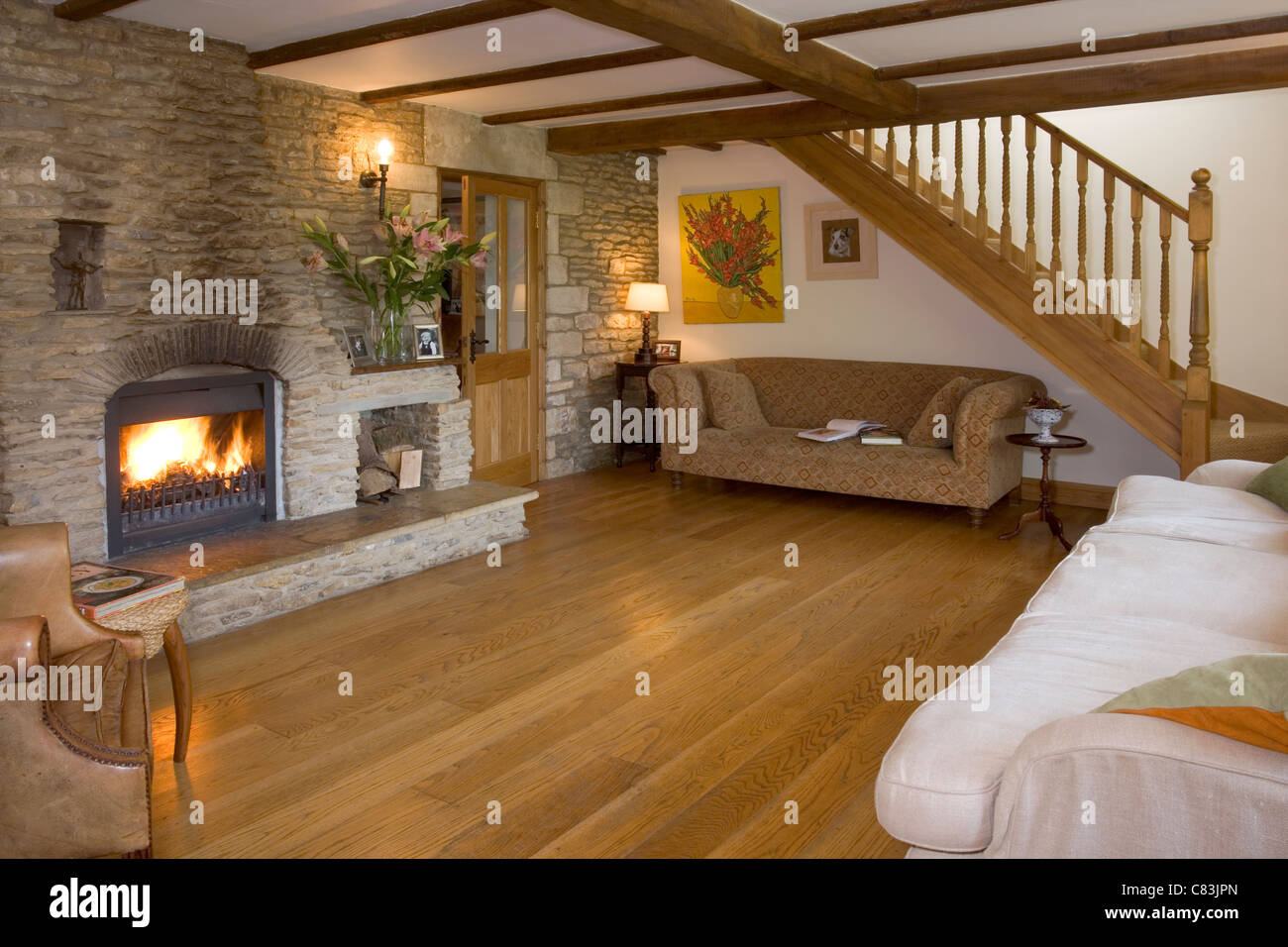 Living Room Open Fire High Resolution Stock Photography and Images - Alamy