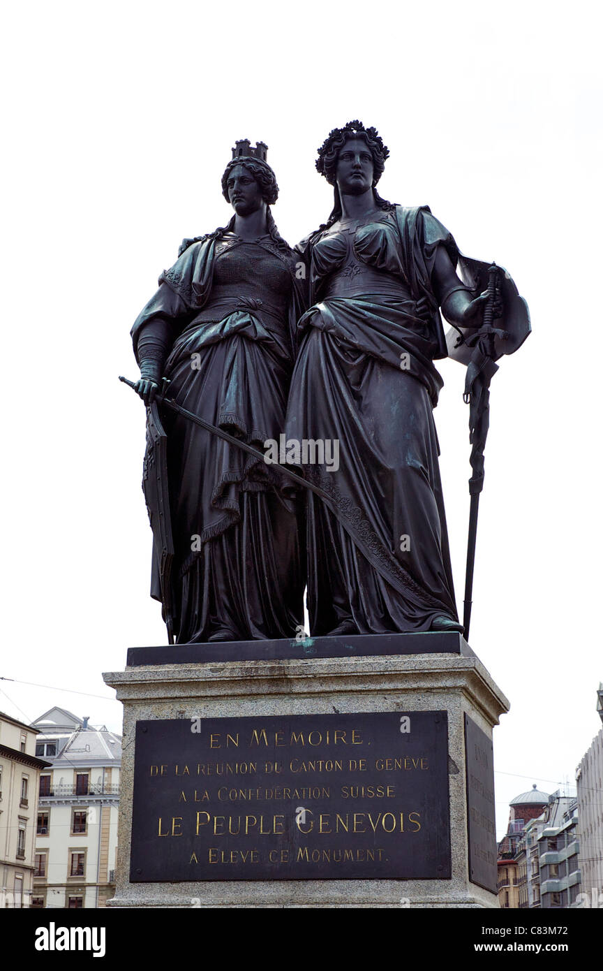 Statue Sculpture Geneva Switzerland High Resolution Stock Photography ...