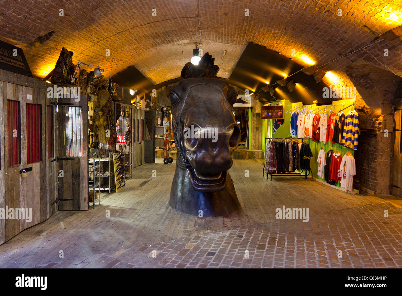 Market Stalls in the stables part of Camden Market Stock Photo - Alamy