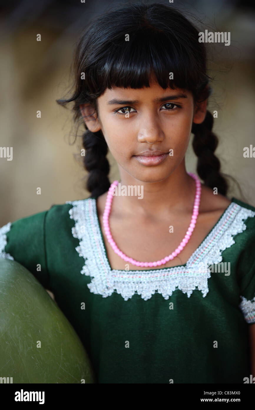 Beautiful girl Andhra Pradesh South India Stock Photo - Alamy