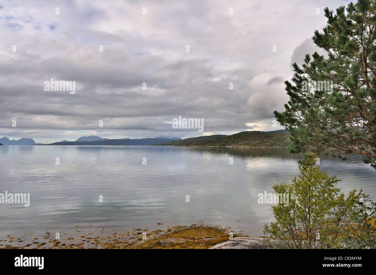 Norwegian fjord in autumn Stock Photo - Alamy