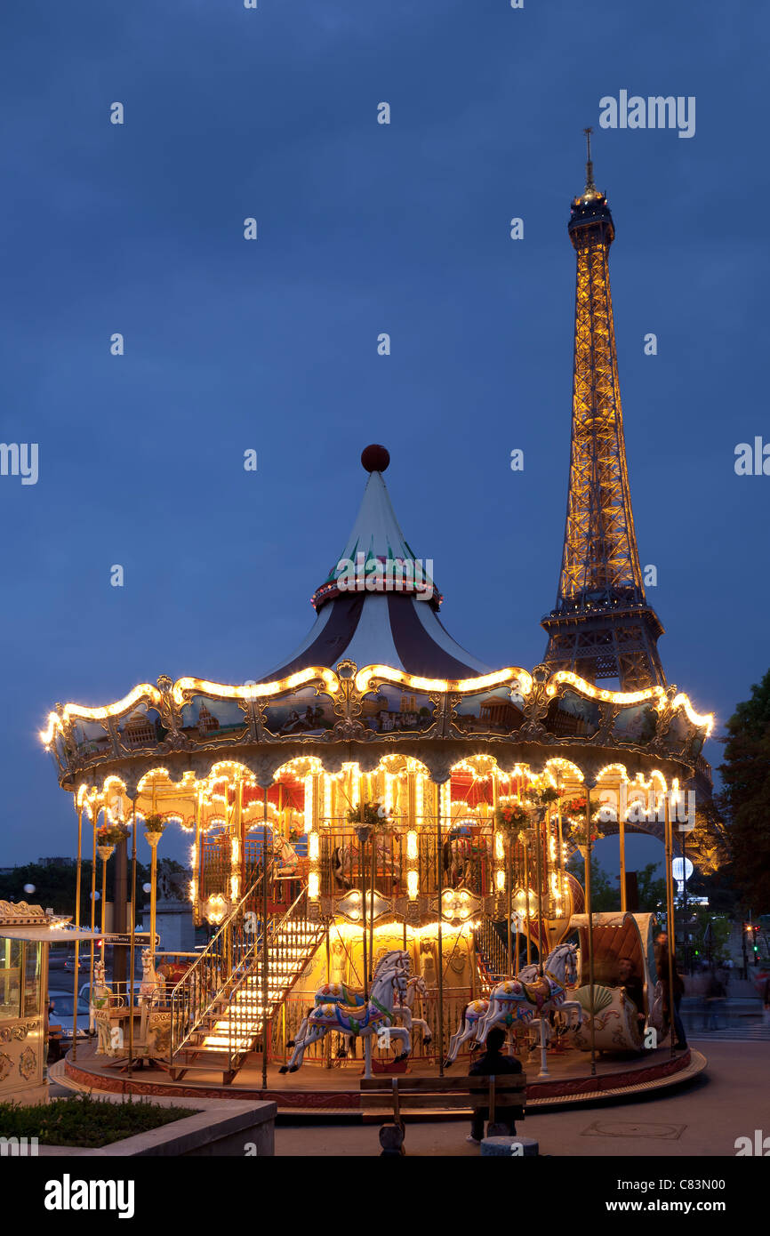 Carousel in Paris, France Stock Photo - Alamy