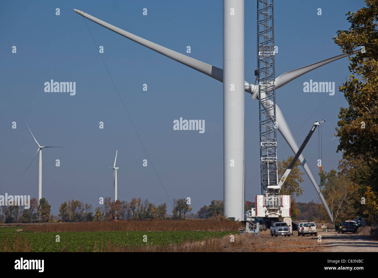 Wind Farm Construction Stock Photo - Alamy