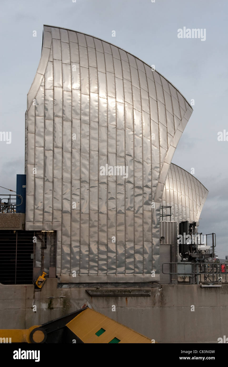 Thames Barrier annual test of flood defence gates Stock Photo - Alamy