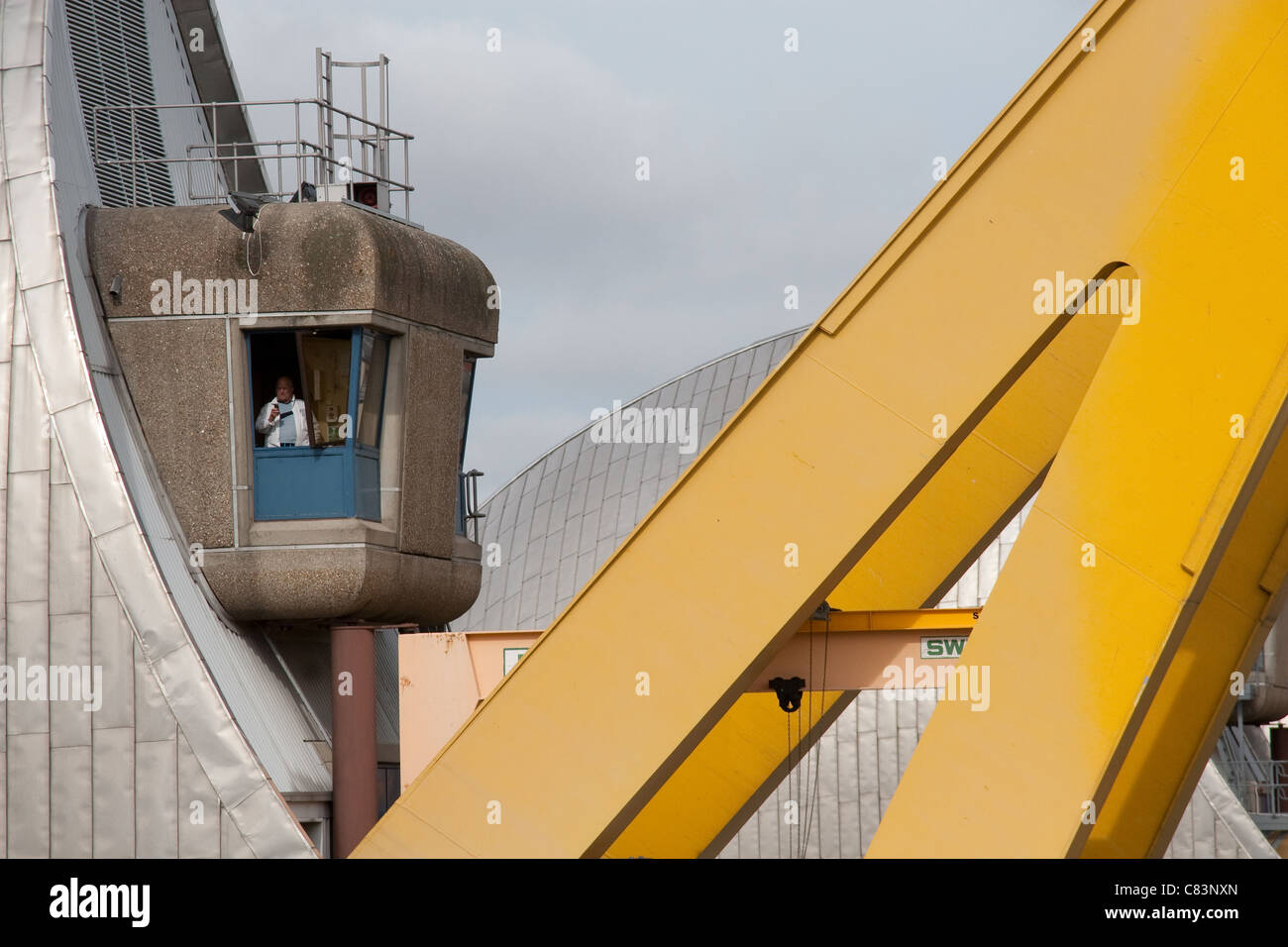 Thames Barrier annual test of flood defence gates Stock Photo - Alamy