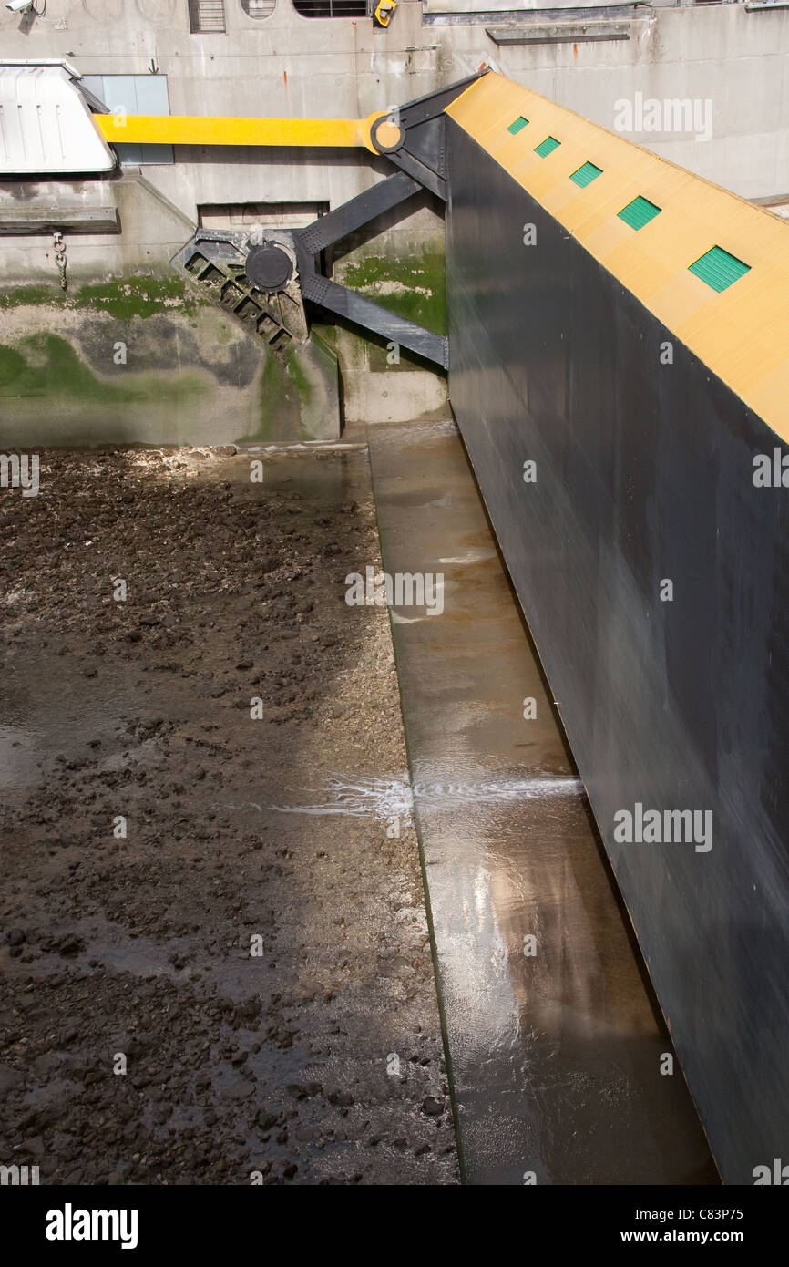 Thames Barrier annual test of flood defence gates Stock Photo - Alamy