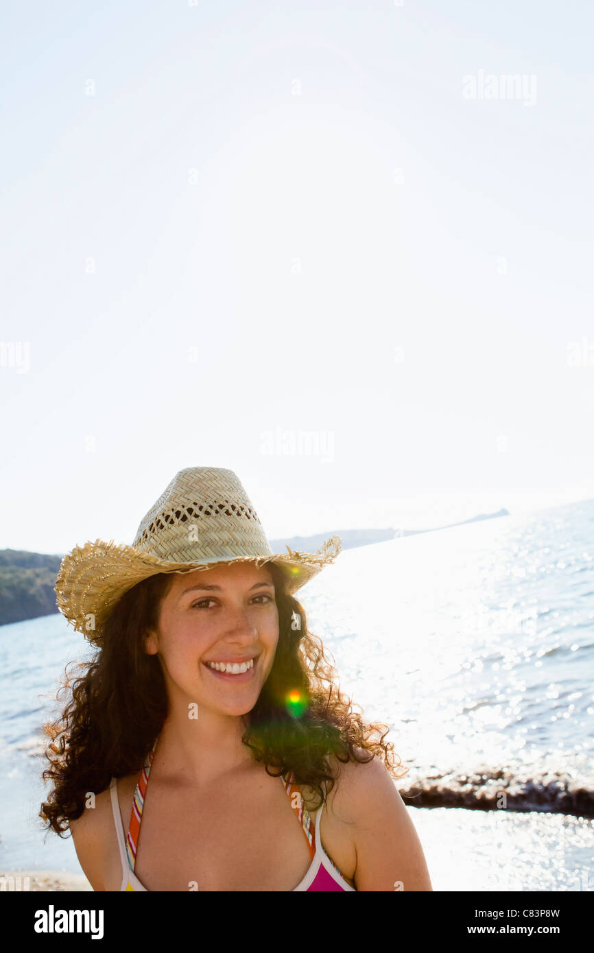 Blue sunhat hi-res stock photography and images - Alamy