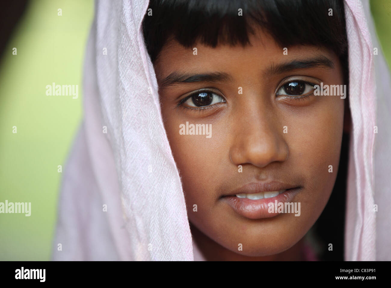 Beautiful girl Andhra Pradesh South India Stock Photo - Alamy