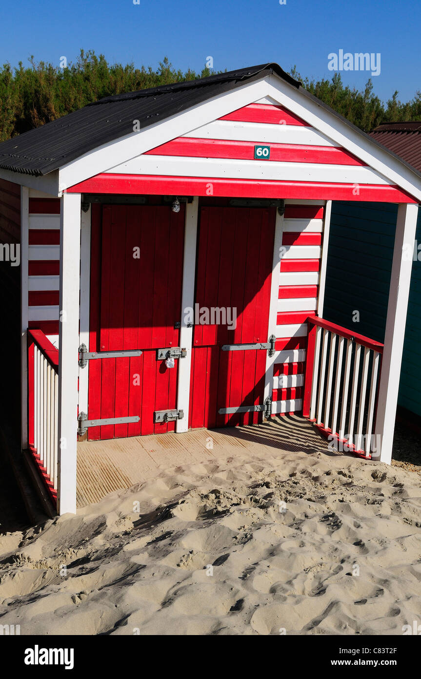 Candy striped beach hut no.60 was winner of the national Beach Hut of ...