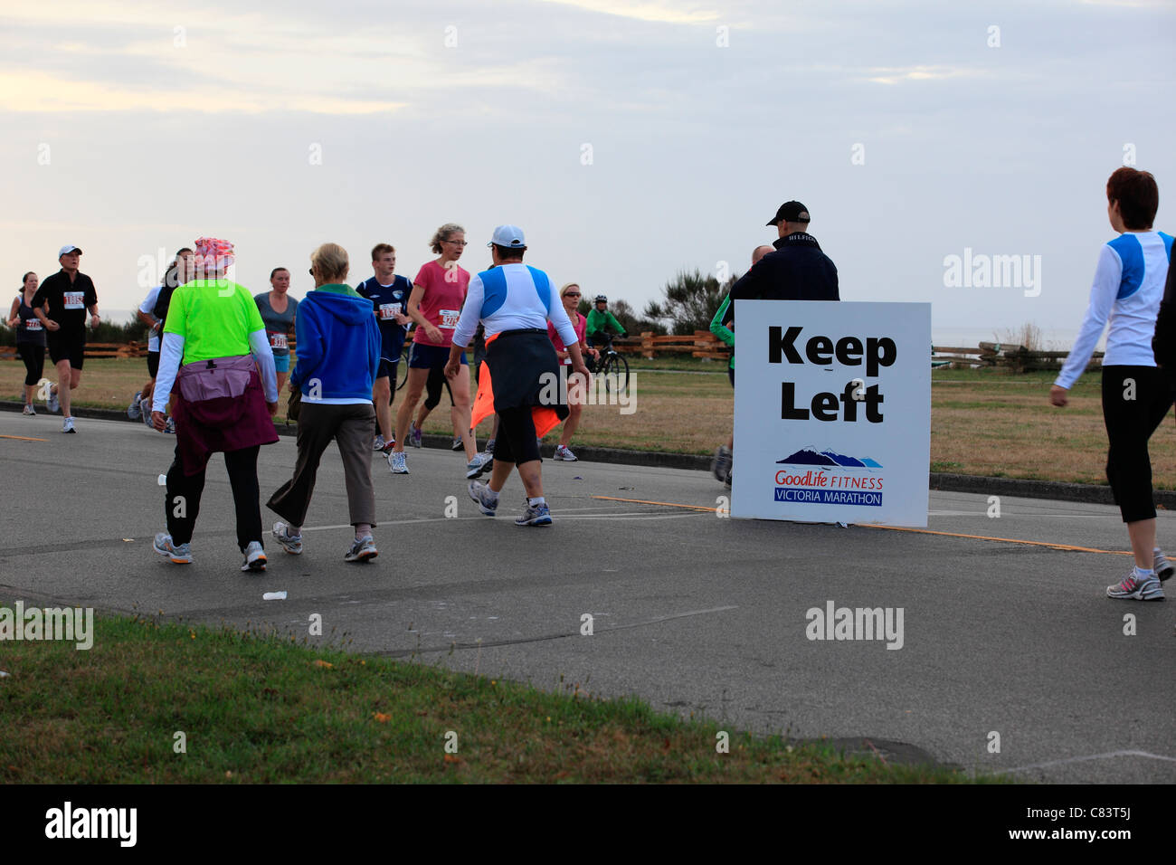 Keep left sign hi-res stock photography and images - Alamy