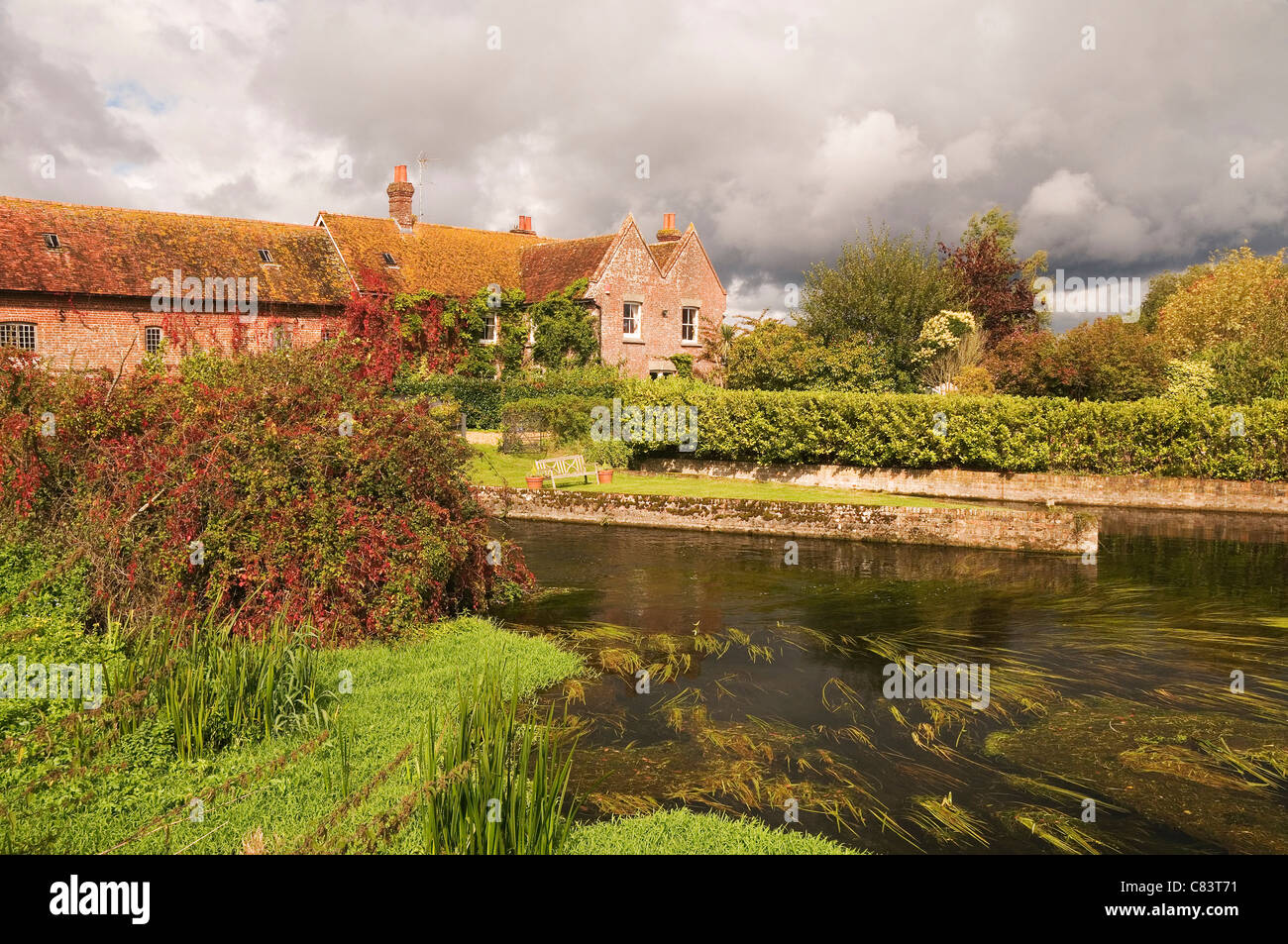The Mill on the River Avon at Breamore Hampshire England Stock Photo ...