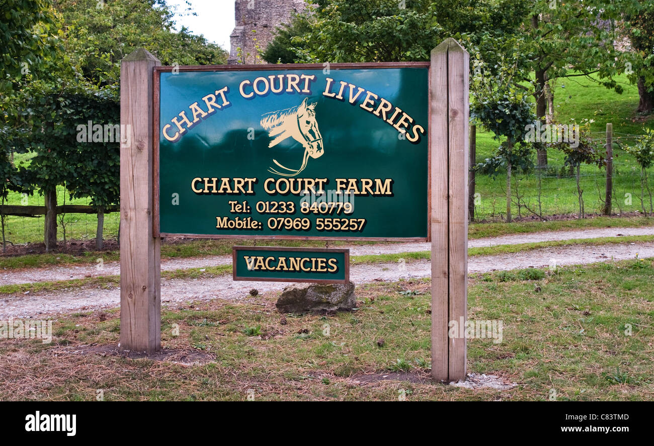 Chart Court Liveries sign, Chart Court Farm, Ashford, Kent, England ...